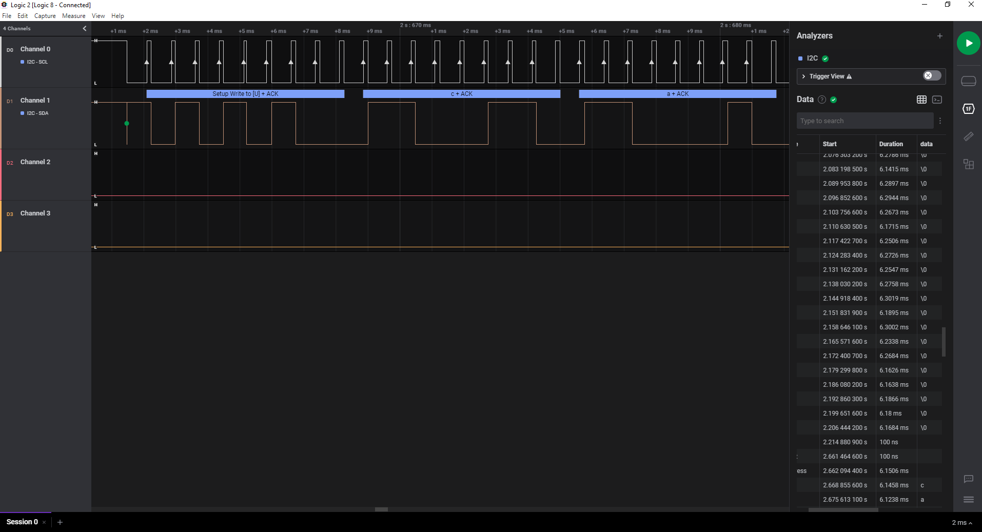 4. Running The Demonstration Example — DA1470x I2C / I3C tutorial