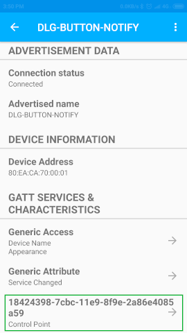1. Example description — BLE Notifications on Button Press with Wake-up ...