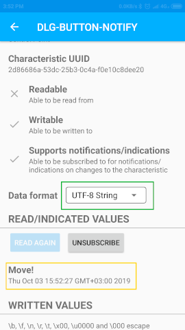 1. Example description — BLE Notifications on Button Press with Wake-up Controller