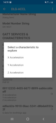 1. Example description — Reading an I2C accelerometer and sending BLE notifications